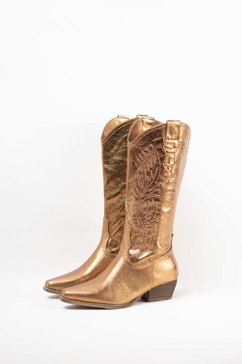 Botas cowboy mujer camperas con cremallera y tacón bajo – Hemera Studios