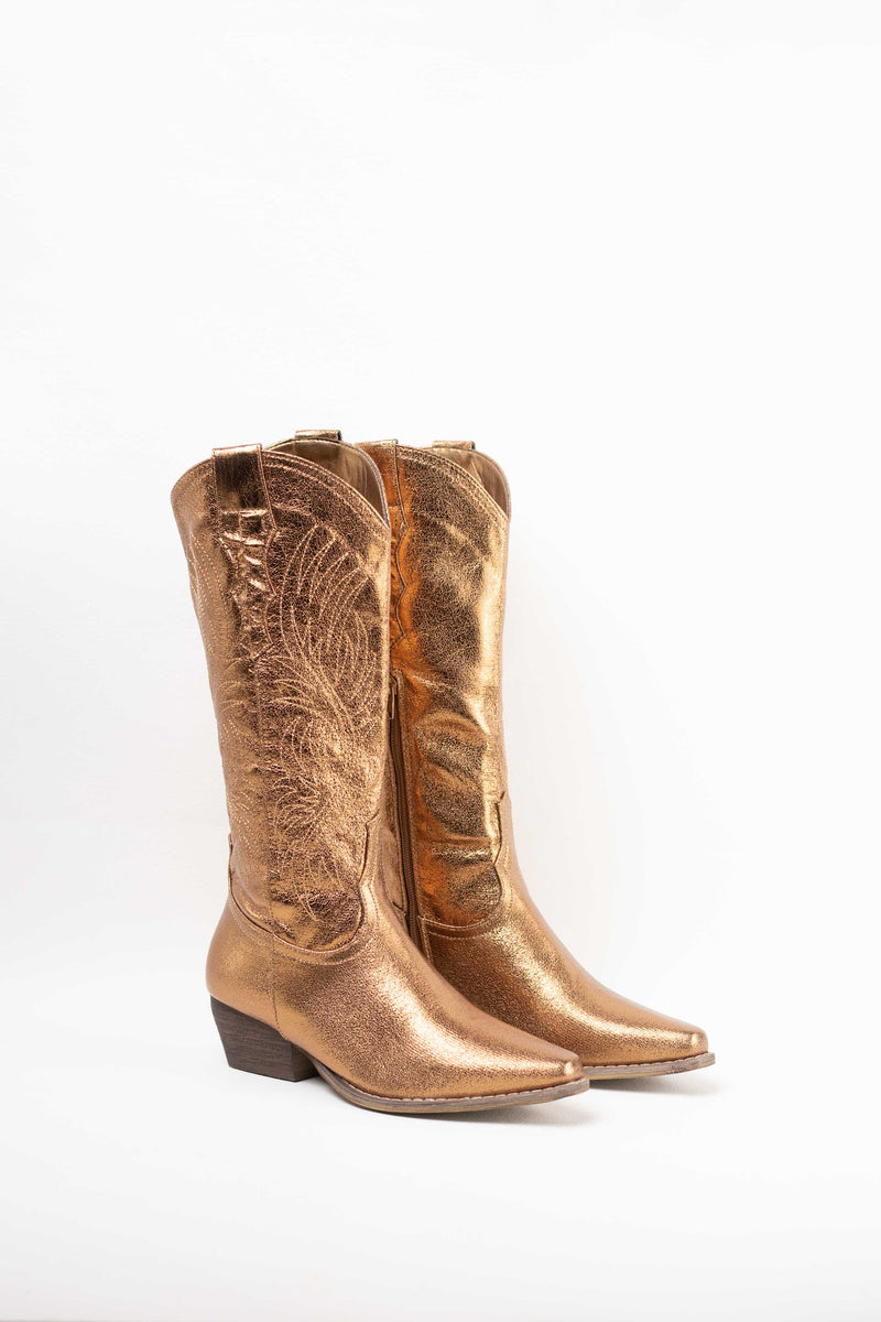 Botas cowboy mujer camperas con cremallera y tacón bajo – Hemera Studios