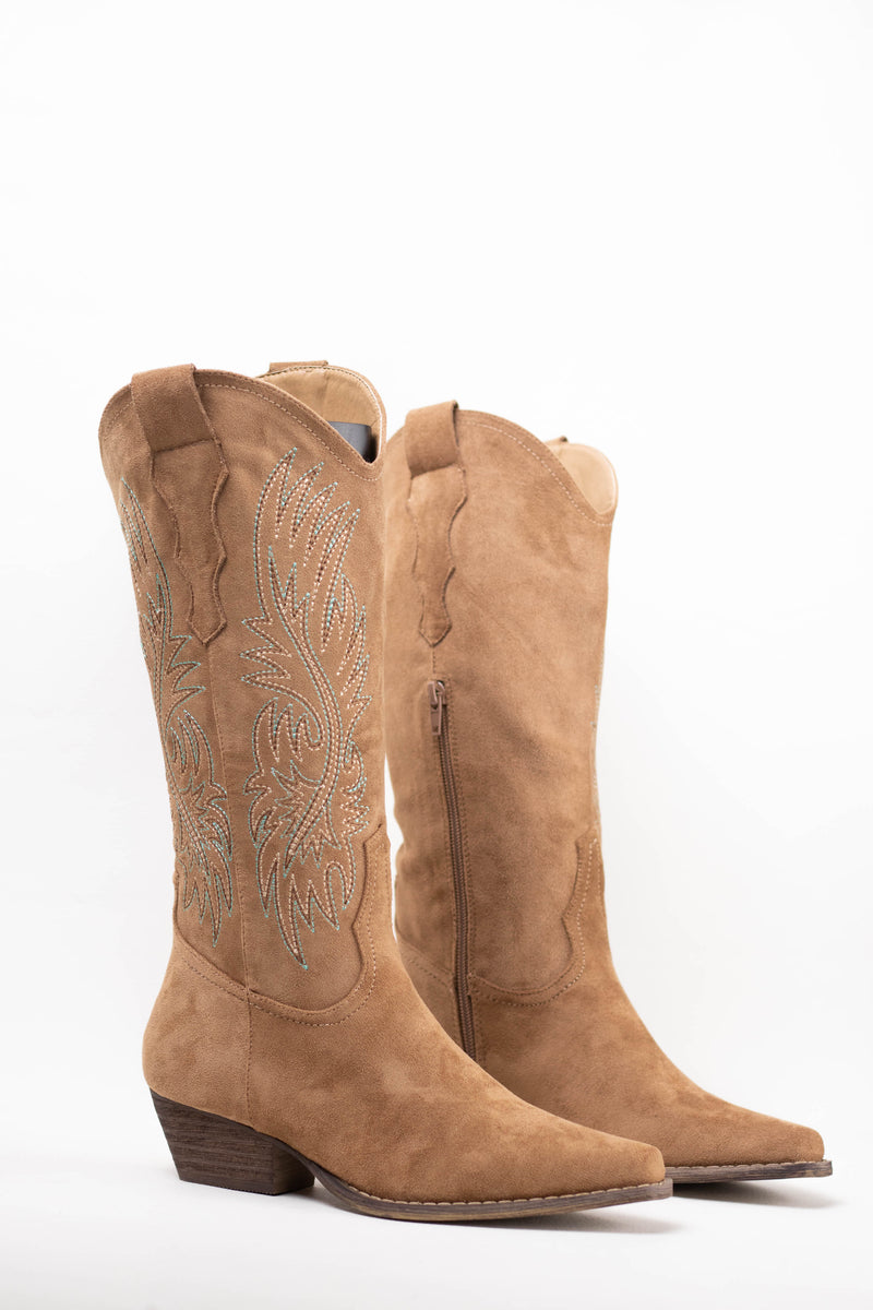 Botas cowboy mujer camperas con cremallera y tacón bajo – Hemera Studios