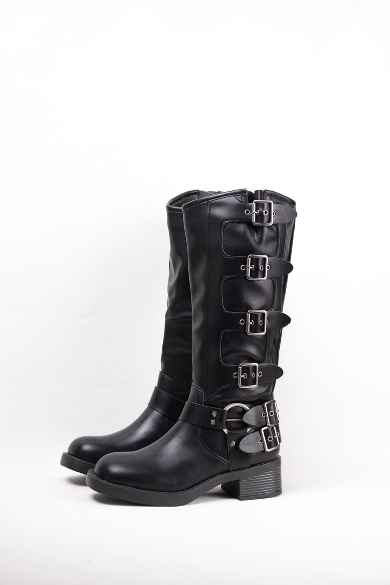 Botas moteras botas biker mujer estilo punk con cremallera – Hemera Studios