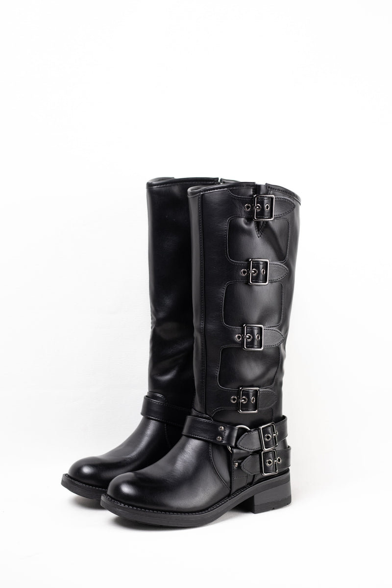 Botas moteras botas biker mujer estilo punk con cremallera – Hemera Studios